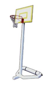 Junior Basketball Poles : Portable and Height Adjustable with Wooden ...